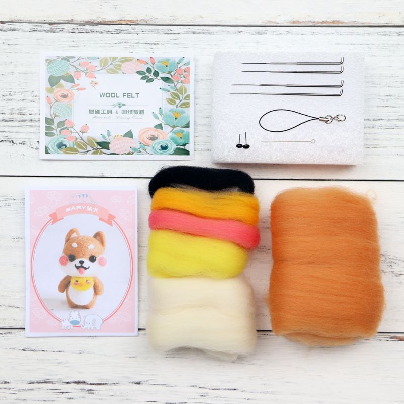 Baby Dog Wool Felt Craft DIY Unfinished Poked Set ... – Grandado