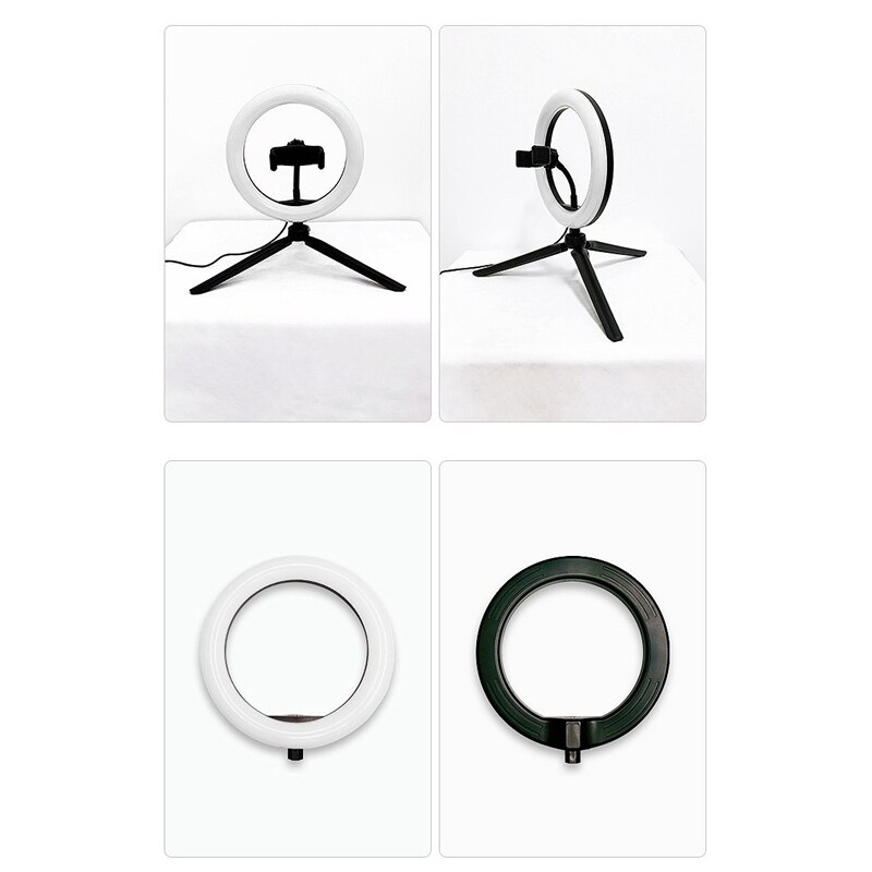 8 Inch LED Live Fill Light USB Desktop Beauty Fill Light with Tripod ...