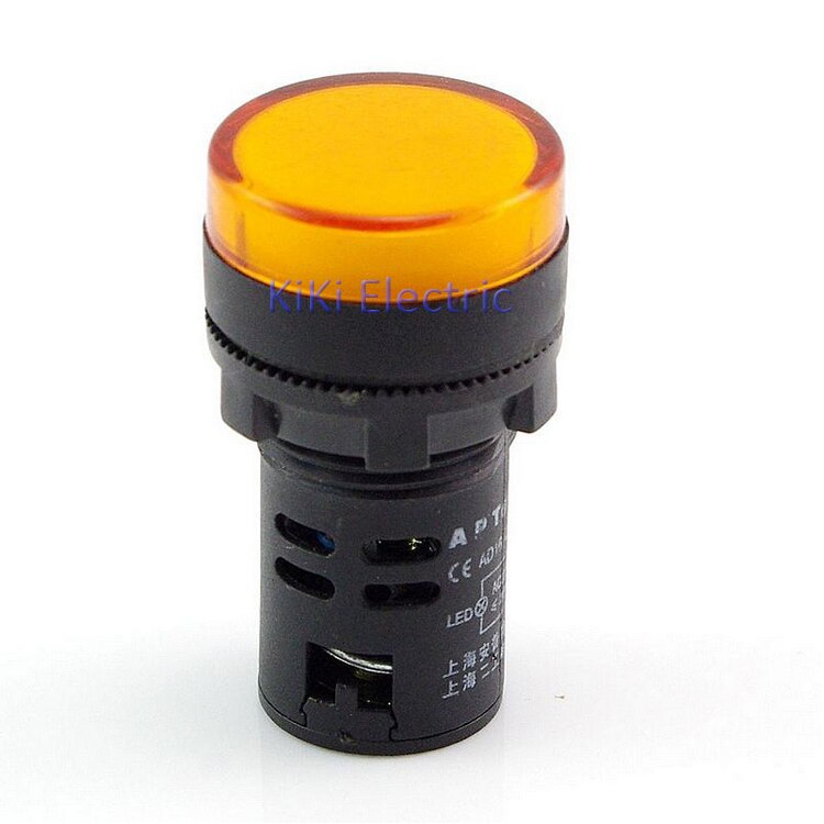 22mm Indicator light Yellow Led Indicator lamp 12v... – Vicedeal