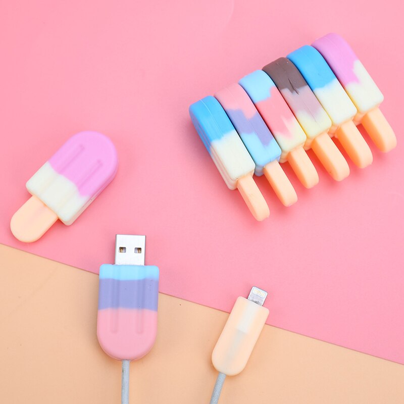 Silicone Cute Ice Cream Cable Organizer Phone USB ... – Grandado