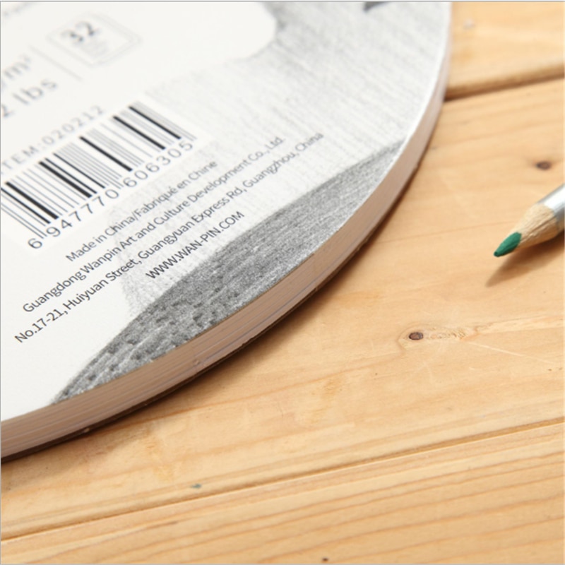 Portable Round Sketch Paper Pad Aquarelle Colored ... – Vicedeal