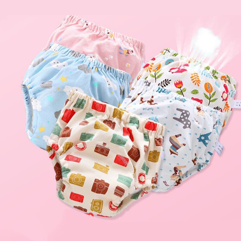 5Pcs Baby Herbruikbare Wasbare Luier Broek Zuigeli... – Grandado