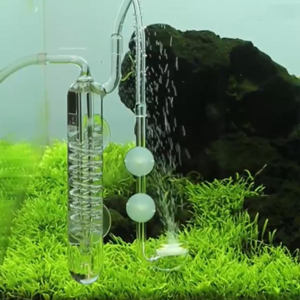 Glass Spiral Bubble Counter With Suction Cups Co2 ... – Vicedeal