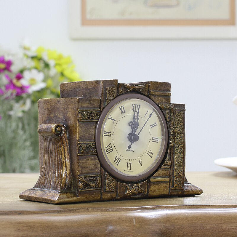 Classic vintage book shape do old desk clock Nosta... – Vicedeal