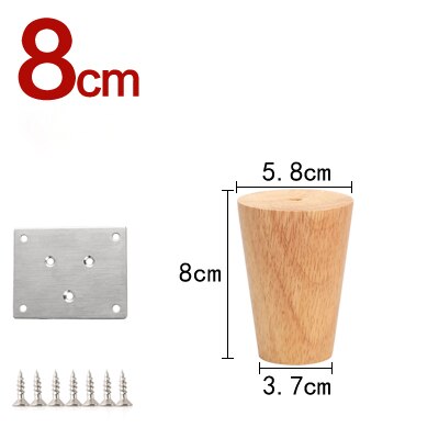 4 Pack Solid Wood Furniture Feet Tapered Sofa Wood... – Vicedeal
