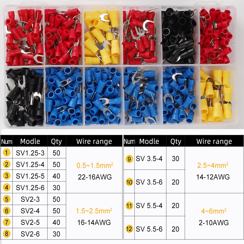 420Pcs/Box RV Ring Terminal Crimp Connector 12 in1... – Vicedeal