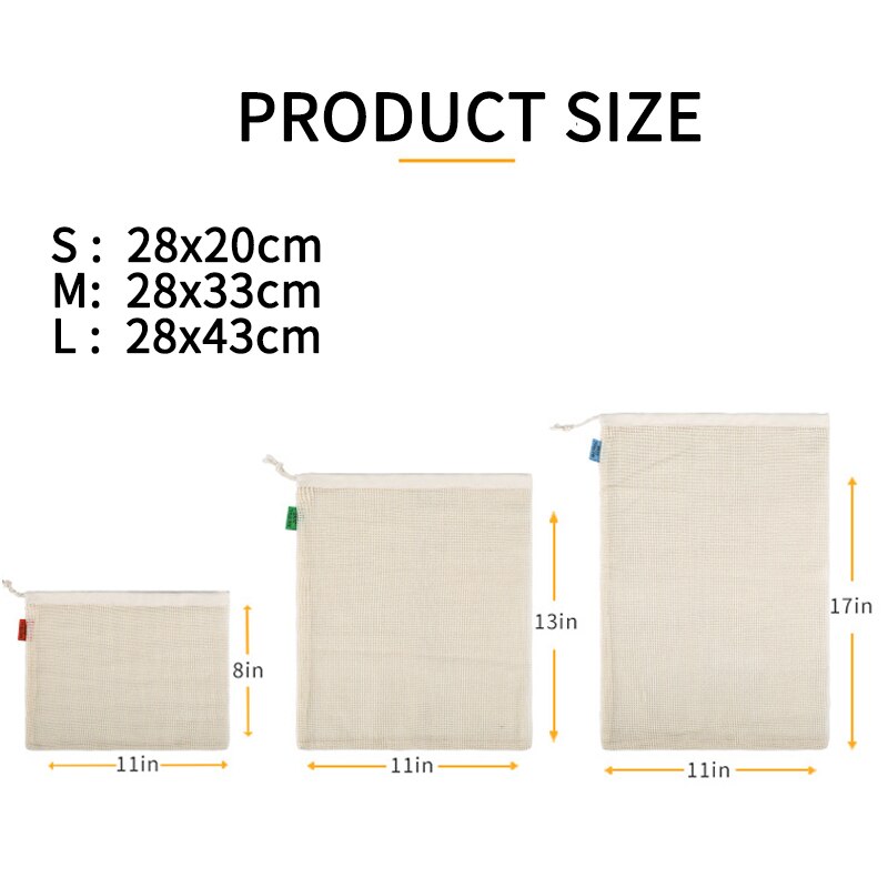 S/M/L Beige Mesh Storage Bags Eco-Friendly Hanging... – Vicedeal