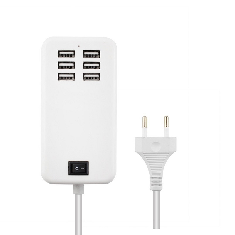 6 usb porte oplader hub til telefon tablet 20w sma... – Vicedeal