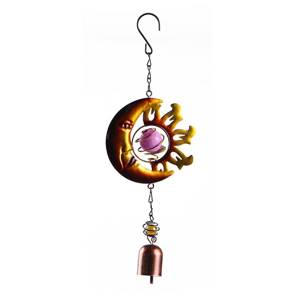 Wind Chimes Sun Moon Earth Wrought Iron Garden Dec... – Grandado
