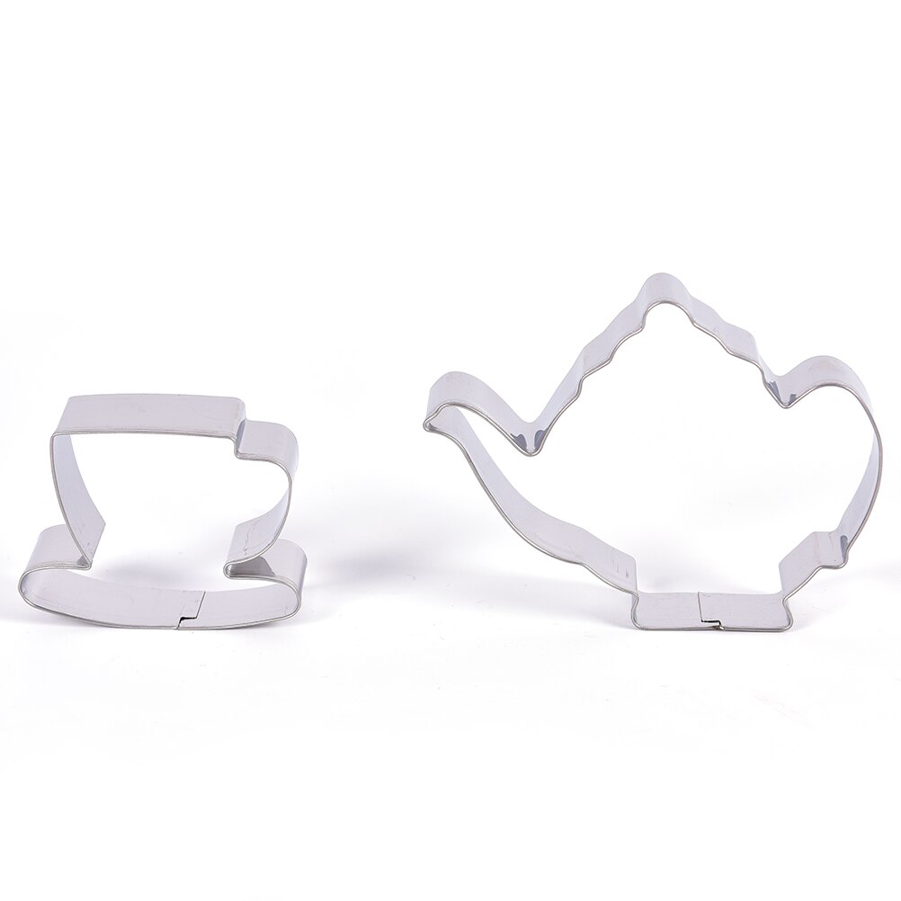 2Pcs/set Cookie Cutters Stainless Steel Tea Cup An... – Vicedeal