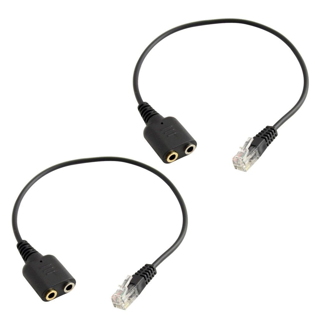 Retail 2x RJ9 To 2 Port 3.5mm Female Jack headset ... – Vicedeal