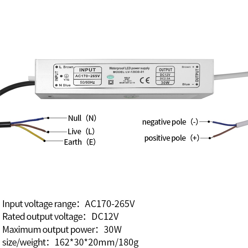 12V power supply IP67 waterproof constant current ... – Grandado