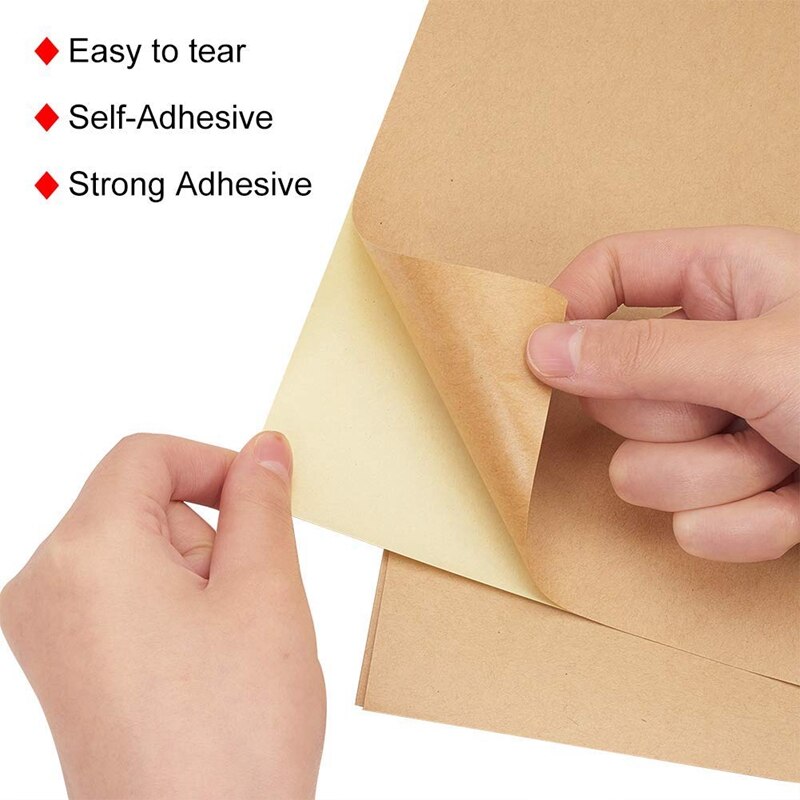 200 Sheets / Batch A4 Size Blank Kraft Paper Stick... – Vicedeal