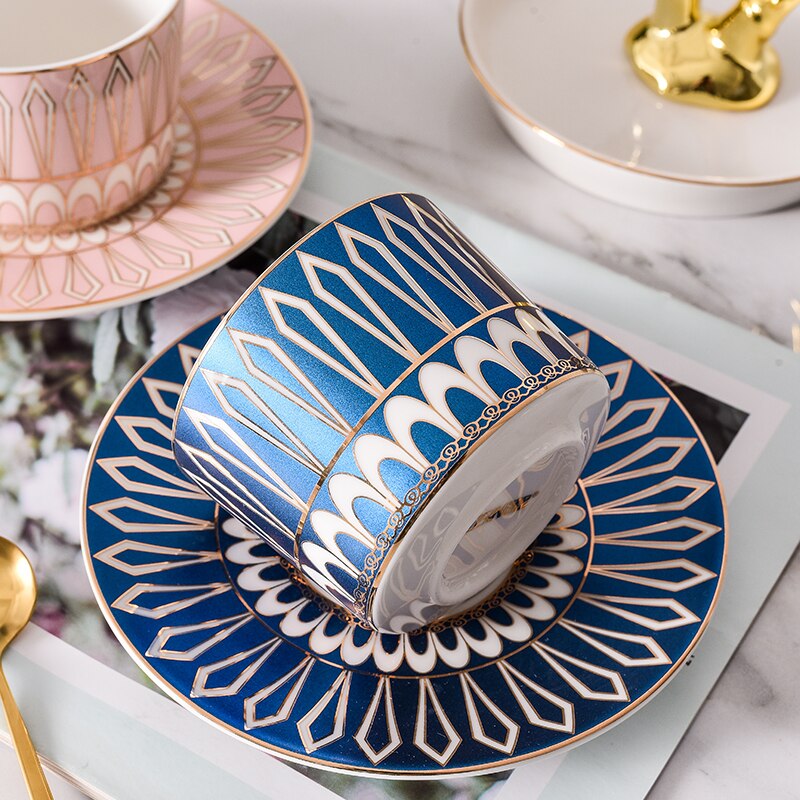 Tea Cup Saucers Bone China Teacups Coffee Cups Cof... – Grandado