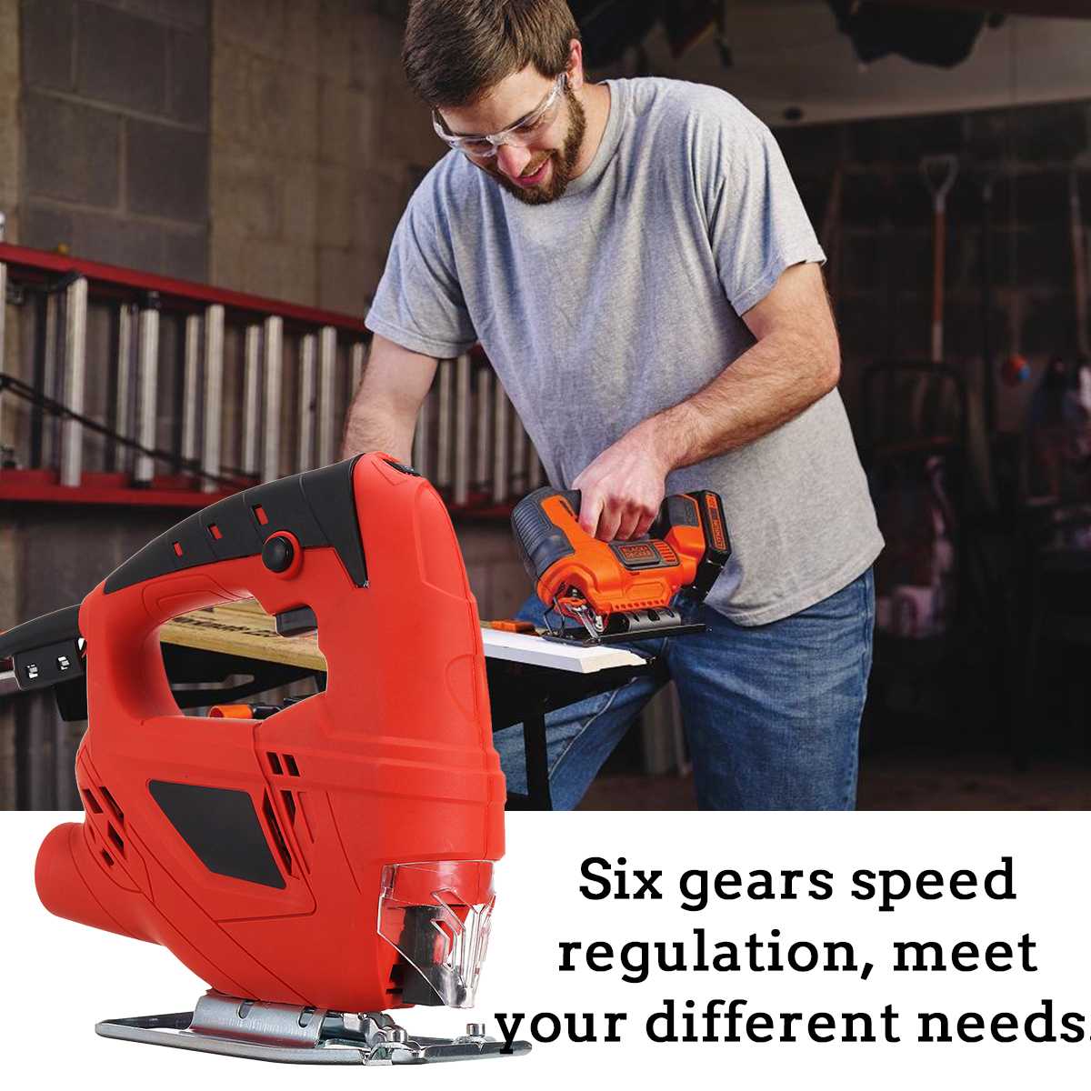 710W Jig Saw 6 Variable Speed Electric Saw With 10... – Grandado
