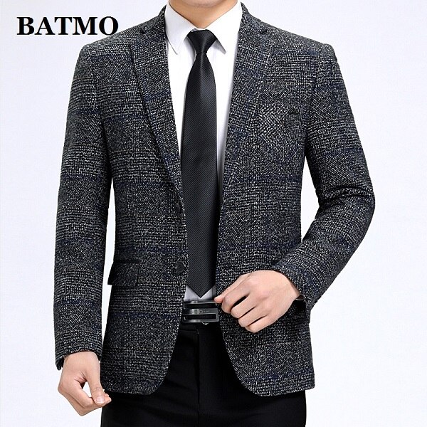 Batmo 2022 smart plaid casual blazer men,men's... – Grandado