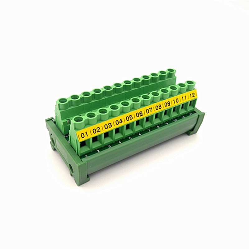 DIN Rail Mount 30A/300V 12 Position Screw Terminal... – Grandado