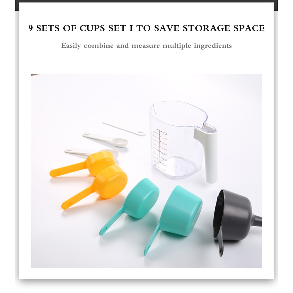 9 Pieces Measuring Cup Measuring Spoons Set With O... – Grandado