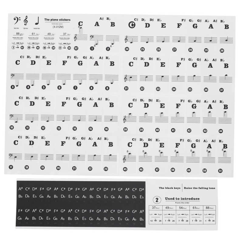 Keyboard Piano Music Toy Piano Key Sticker Electro... – Grandado