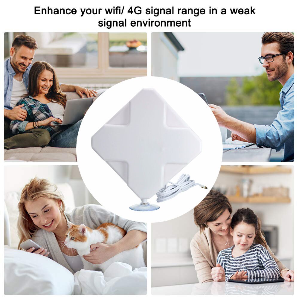 Indoor Antenna 4G LTE Antenna High Gain 35dBi Dual... – Grandado