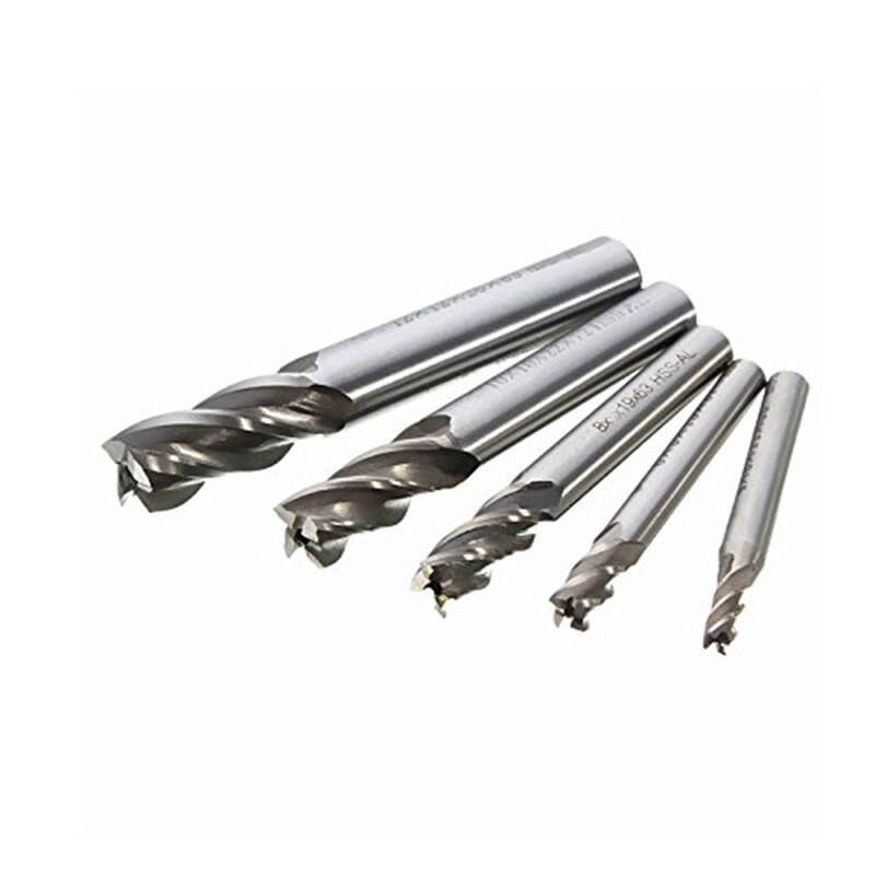 5 Pcs Frees Hss Cnc Rechte Schacht 4 Flute End Mil... – Grandado