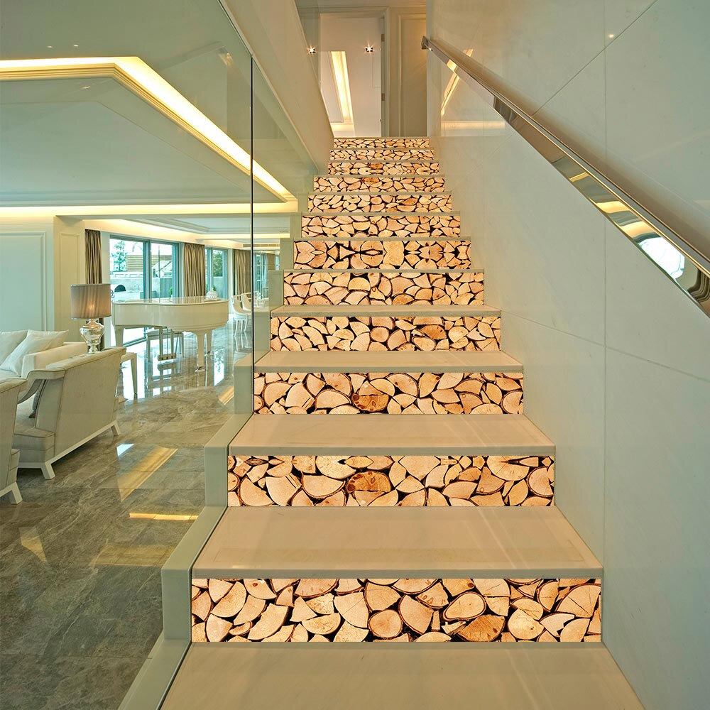 13 Stks/set Houten Patroon Zelfklevende Trappen St... – Grandado