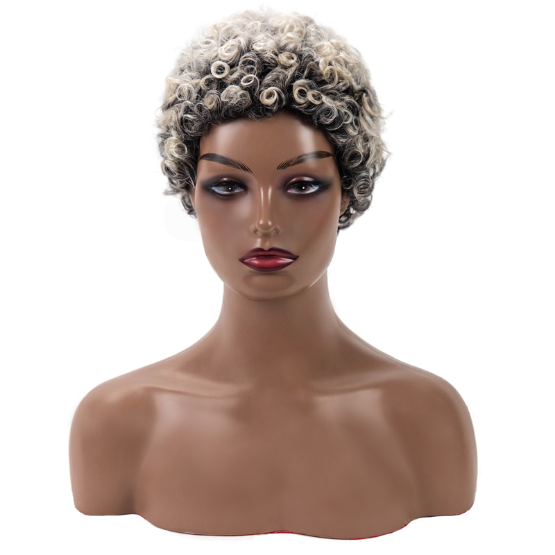 Kort Krullend Pixie Cut Pruik Afro Kinky Krullend ... – Vicedeal