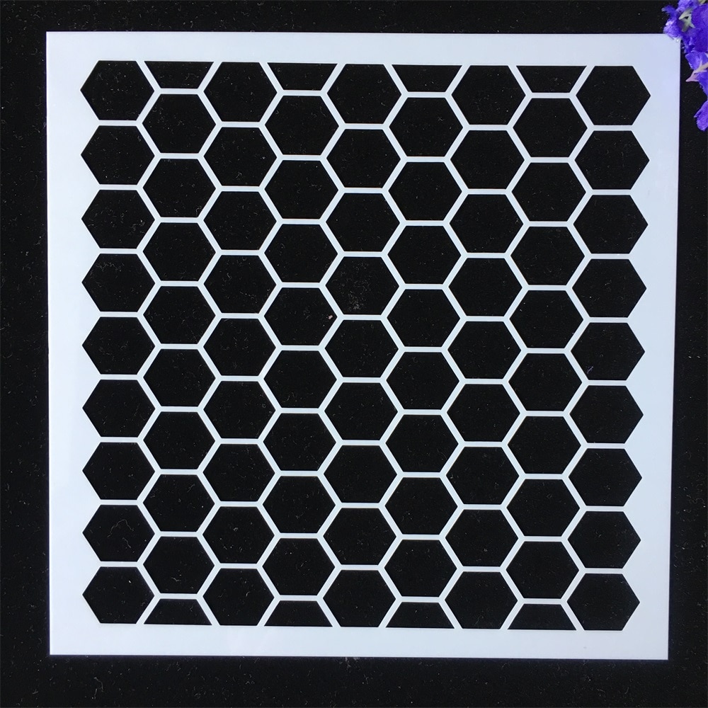 8*8inch Hive Hexagon Texture DIY Layering Stencils... – Grandado