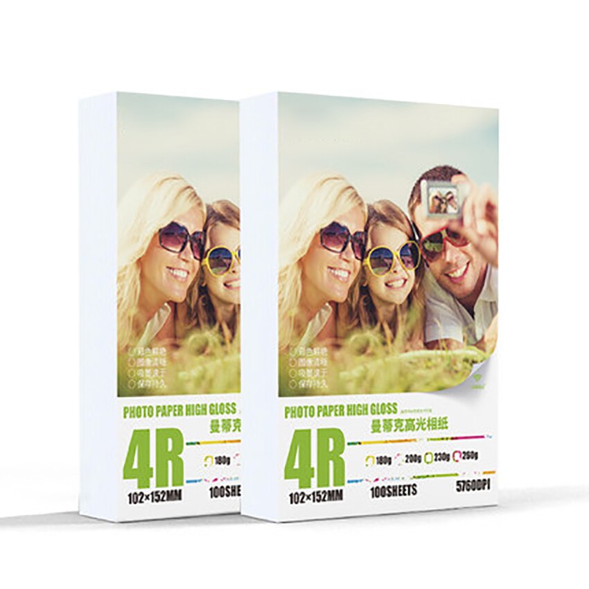 100 ark / sæt blankt fotopapir 4r 6 tommer 102 x 1... – Vicedeal