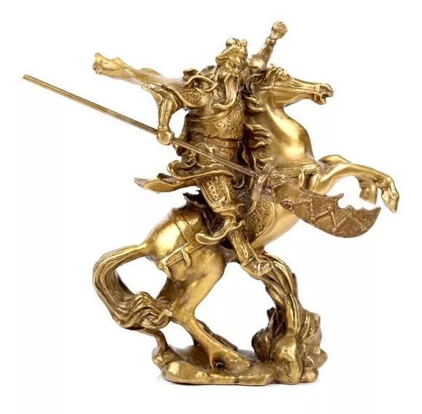 Chinese Ancient Hero Guan Gong Guan Yu ride on hor... – Grandado