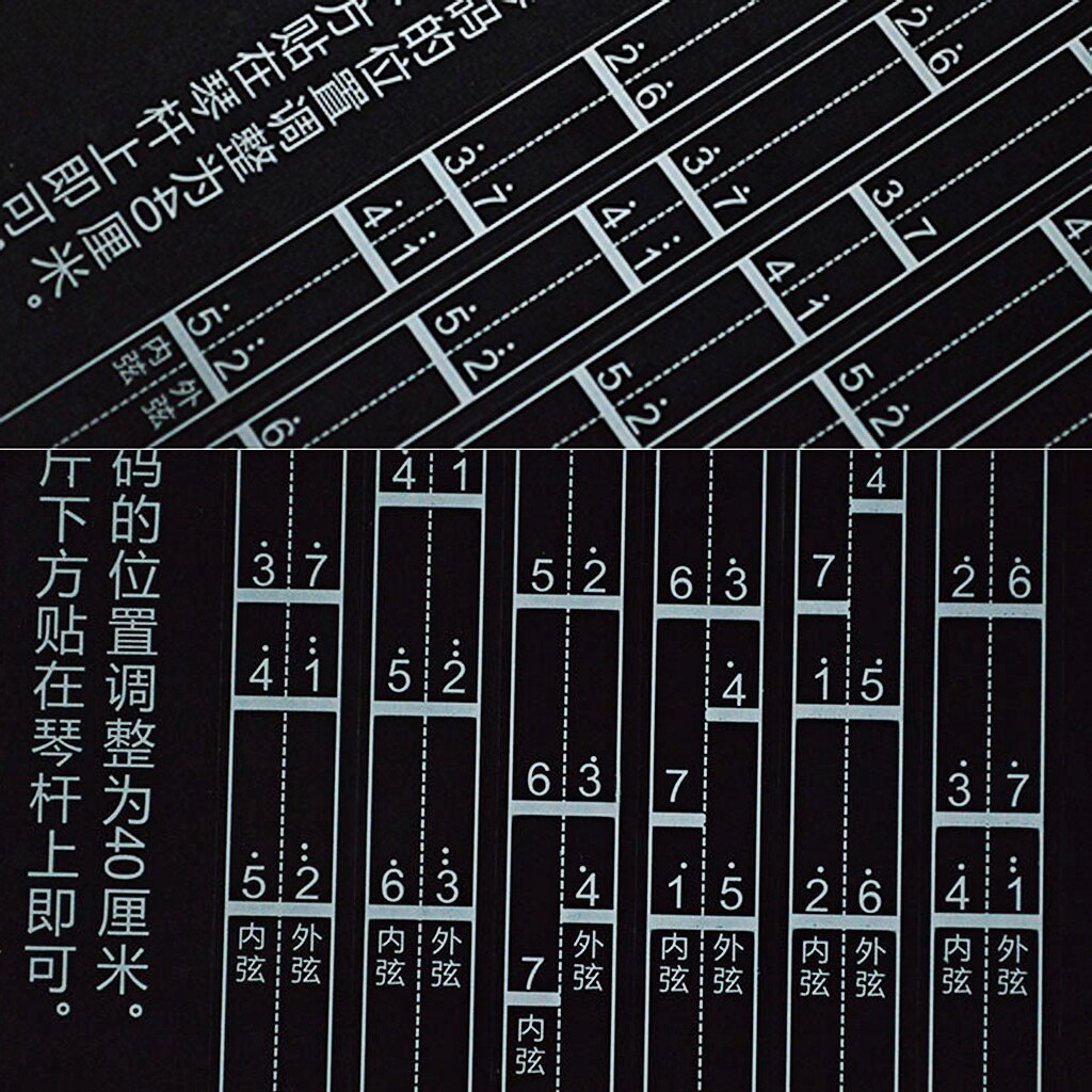 1Pc Erhu Note Positie Grafiek Protectors Sticker E... – Vicedeal