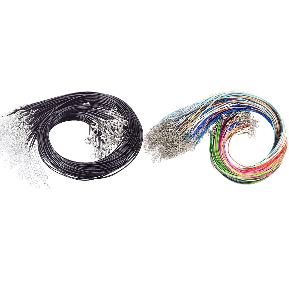 50 Waxed Cotton Strings Cord 1.5mm Waxed Thread Pa... – Grandado