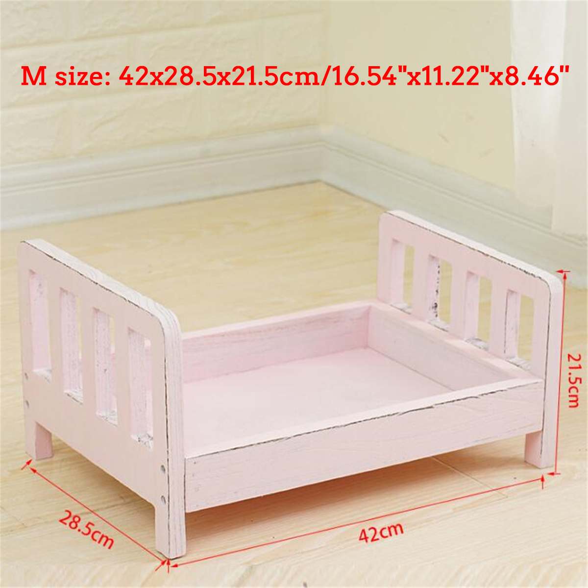 Newborn Props for Photography Wood Detachable Bed ... – Grandado