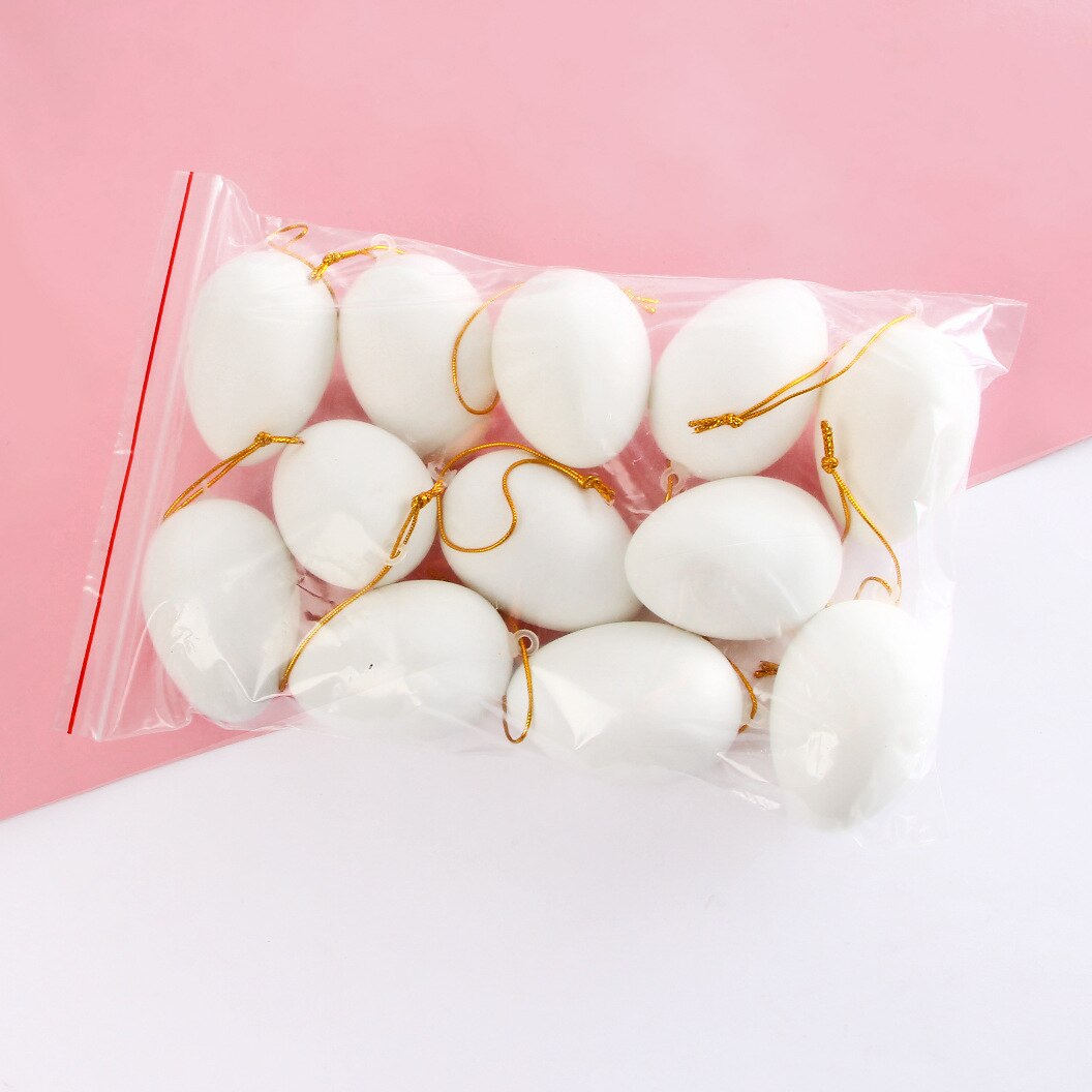 12 Pcs White Color Simulation Eggs Plastic Eggshel... – Grandado