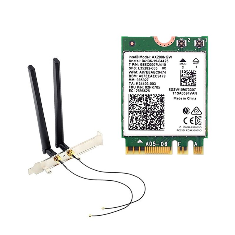 2400Mbps Dual Band Wi-Fi 6 Wireless Card Intll- AX... – Grandado