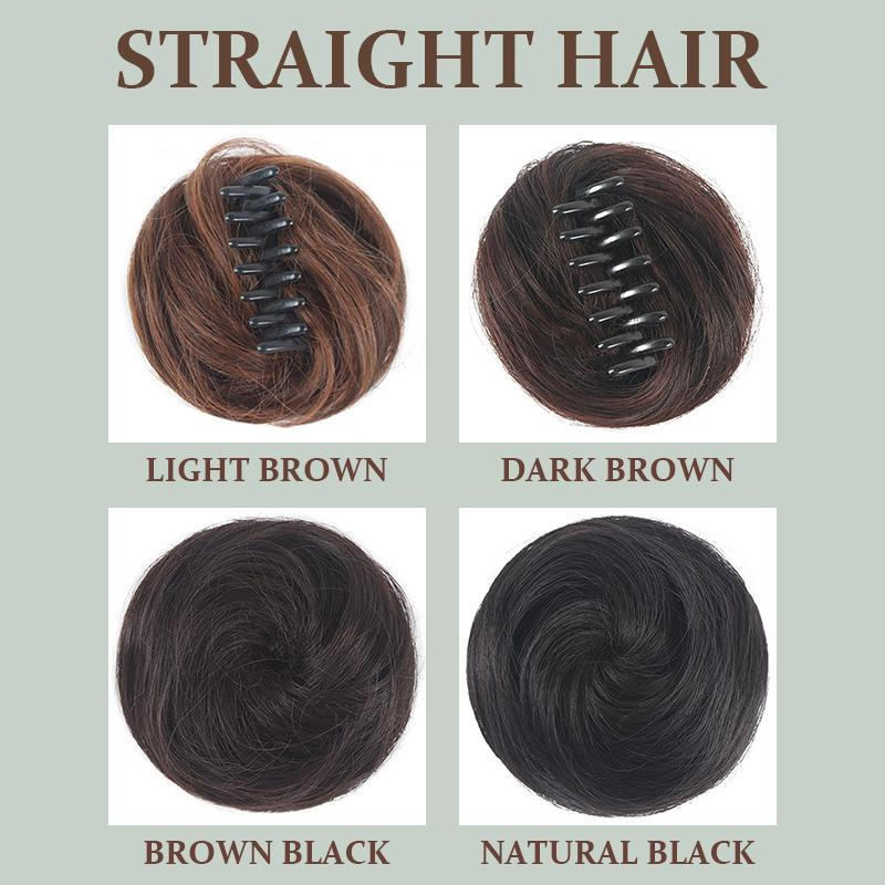 Half Fancy Bun Clip-On Pruik Haarspeld Balhoofd Gr... – Grandado