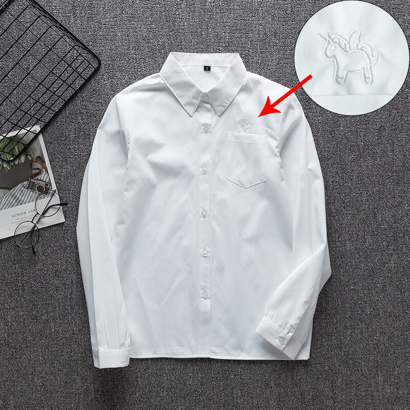 School Dress Long Sleeve Women White Shirt Women J... – Vicedeal