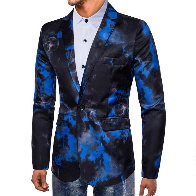 Floral Printed Autumn Men's Blazer Trend Suits Str... – Vicedeal