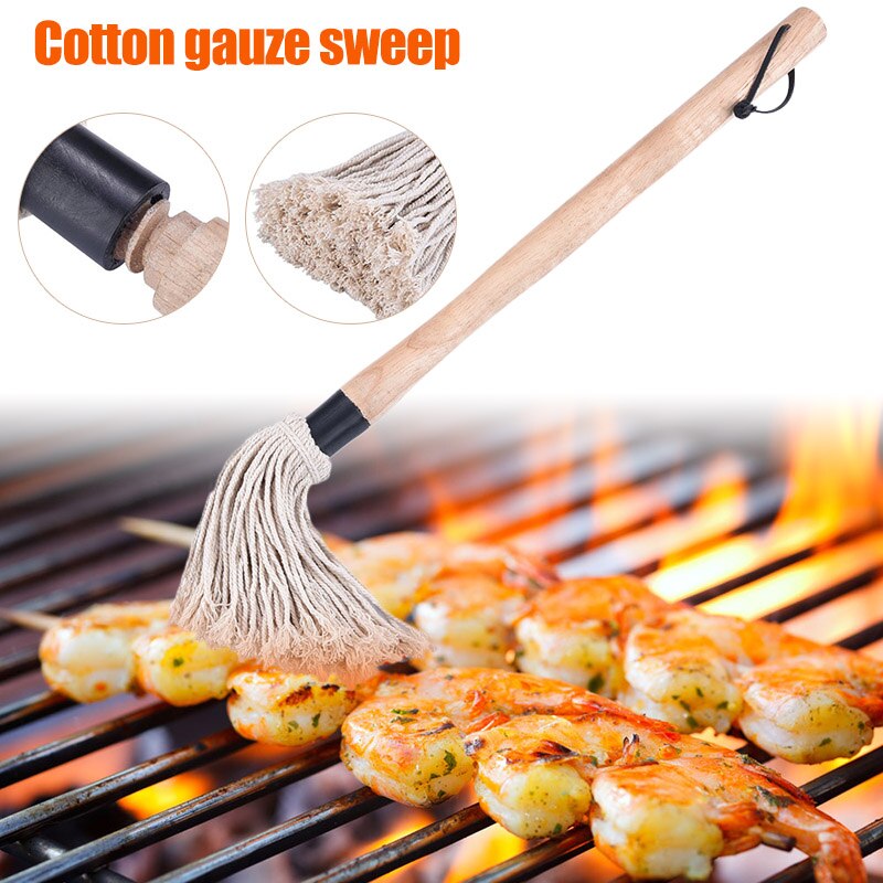 Wooden Handle Cotton Yarn Barbecue Brush for Barbe... – Vicedeal