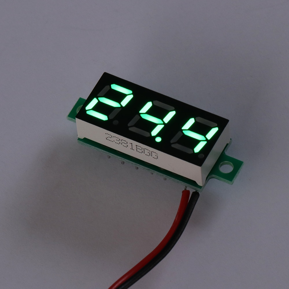 Dc 2.5-30v digital voltmeter voltimetro blå rød le... – Vicedeal
