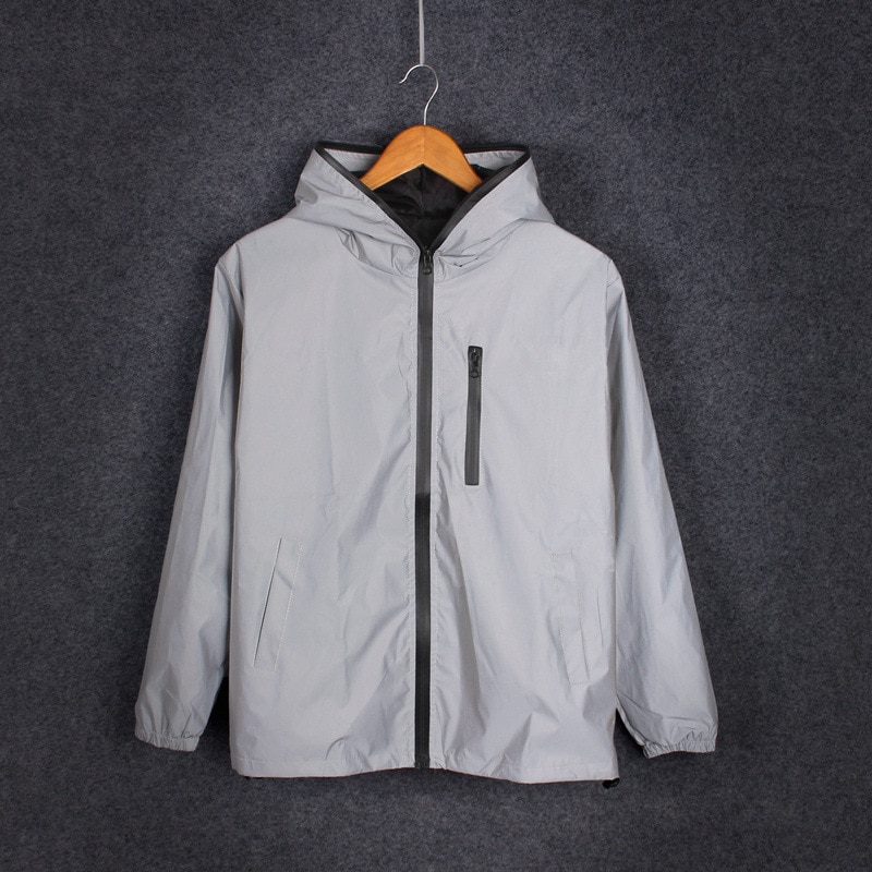 Plus Size 4xl Mannen Lente Herfst Volledige Reflecterende Windjack