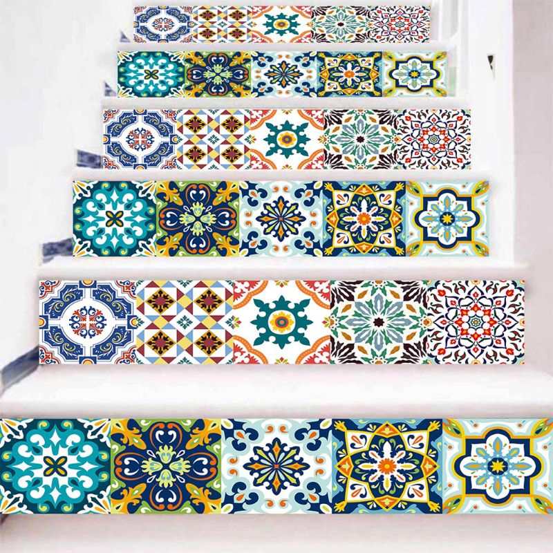 6 Pcs 3D Bloem Trap Trap Riser Floor Sticker Zelfk... – Grandado