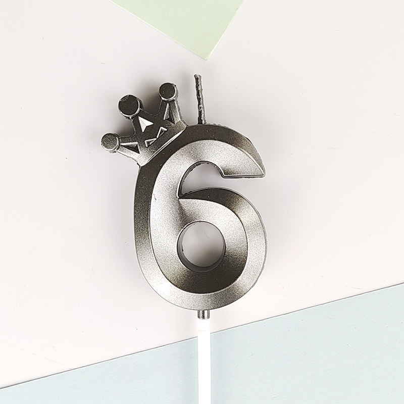 Black Crown Numbers 0-9 Birthday Cake Candles Fath... – Vicedeal