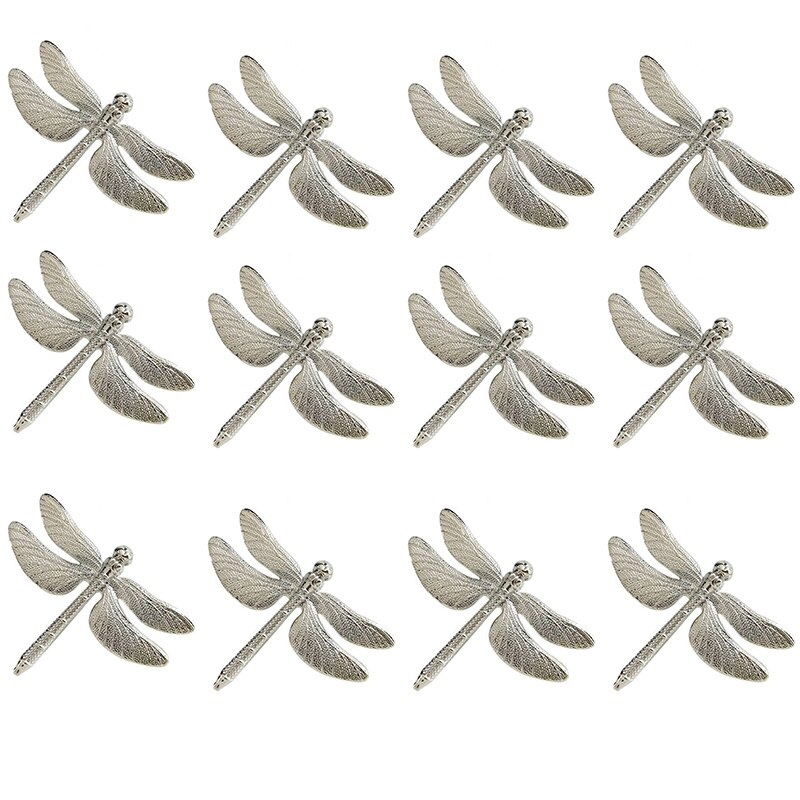 12 Stuks Dragonfly Servetringen Zinklegering Serve... – Vicedeal