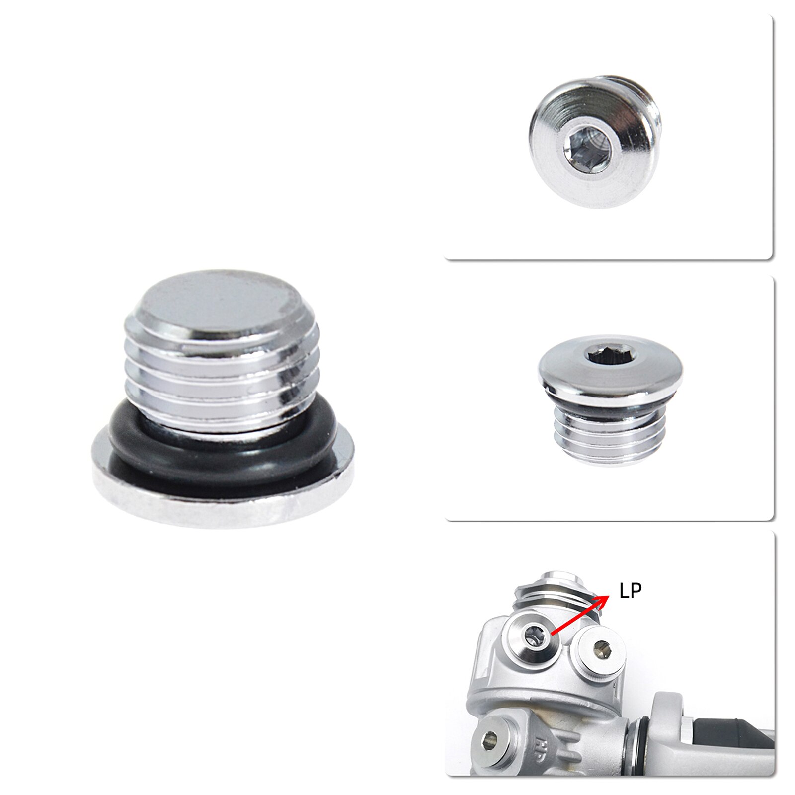 Dive Regulator High Pressure Plug Low Pressure Por... – Vicedeal