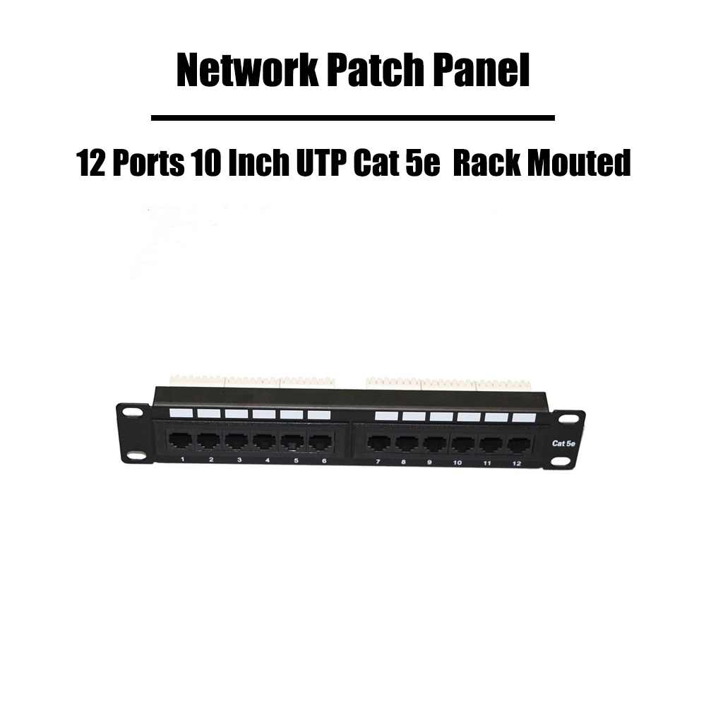 12 Ports 10 inch UTP Cat 5e Network Patch Panel 1U... – Grandado