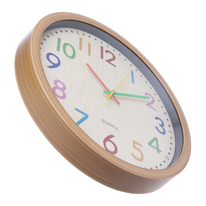 Cute Wall Clock Silent Non-ticking Colorful Number... – Grandado