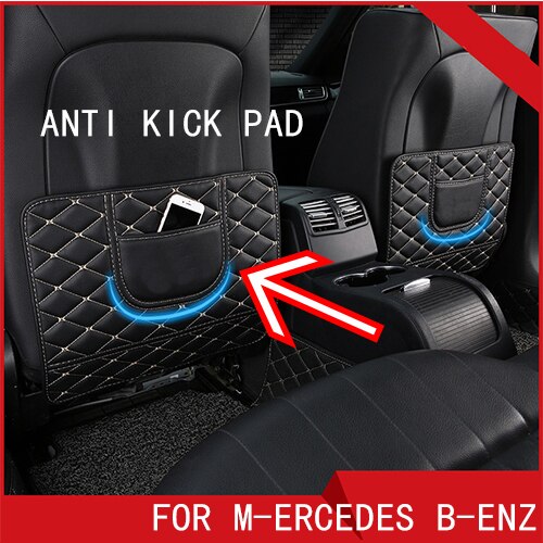 Fiber leather car seat anti-kick anti-kick mat For... – Grandado