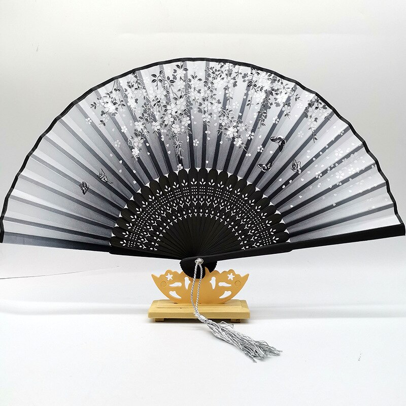 Silk Fan Chinese Japanese Style Folding Fan Home D... – Grandado