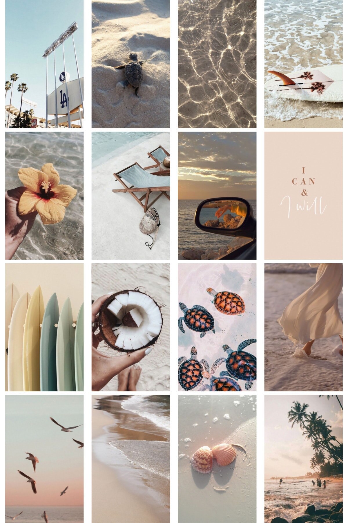 Beach Wall Poster Collage Set-40 Pcs-Aesthetic-Ret... – Vicedeal